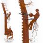 Lumberjack Tree Topper - Metal Saw Wall Art Gift for Loggers and ...